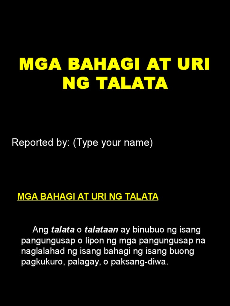 4.1 Mga Bahagi NG Talata | PDF