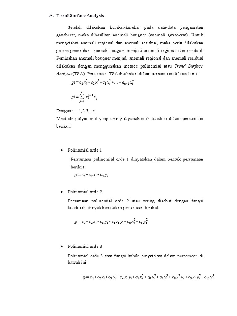 Trend Surface Analysis | PDF