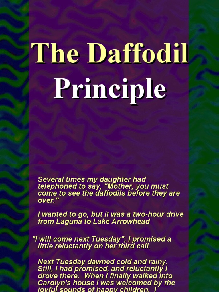 Daffodil Principle | PDF | Religion & Spirituality | Poetry