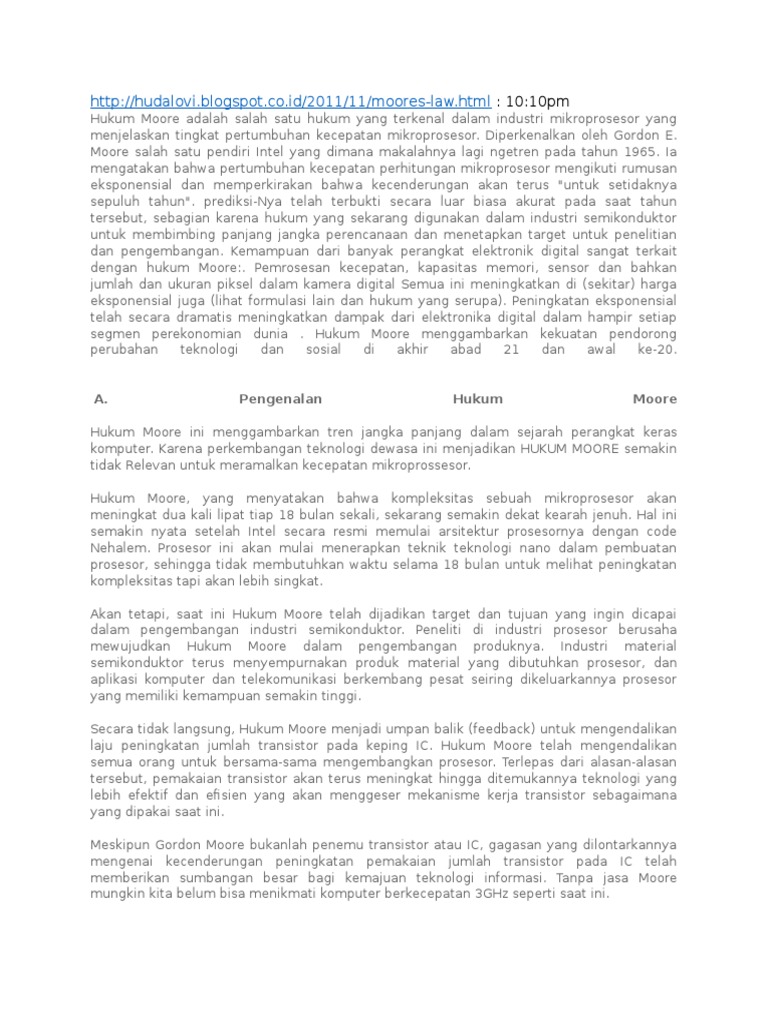 Hukum Moore | PDF