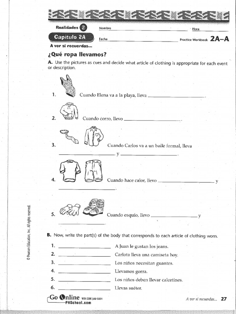 2a-A 2a-B Practice Workbook | PDF