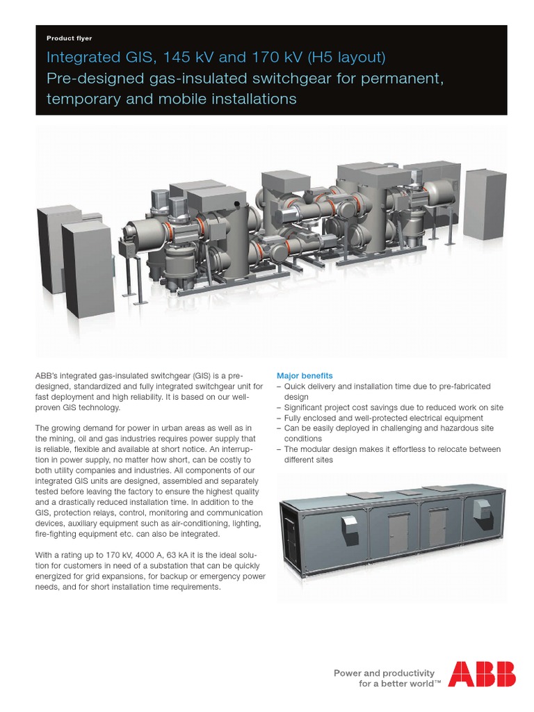 Integrated GIS 170 H5 Flyer 1HC0104143ACEn | PDF | Electrical ...