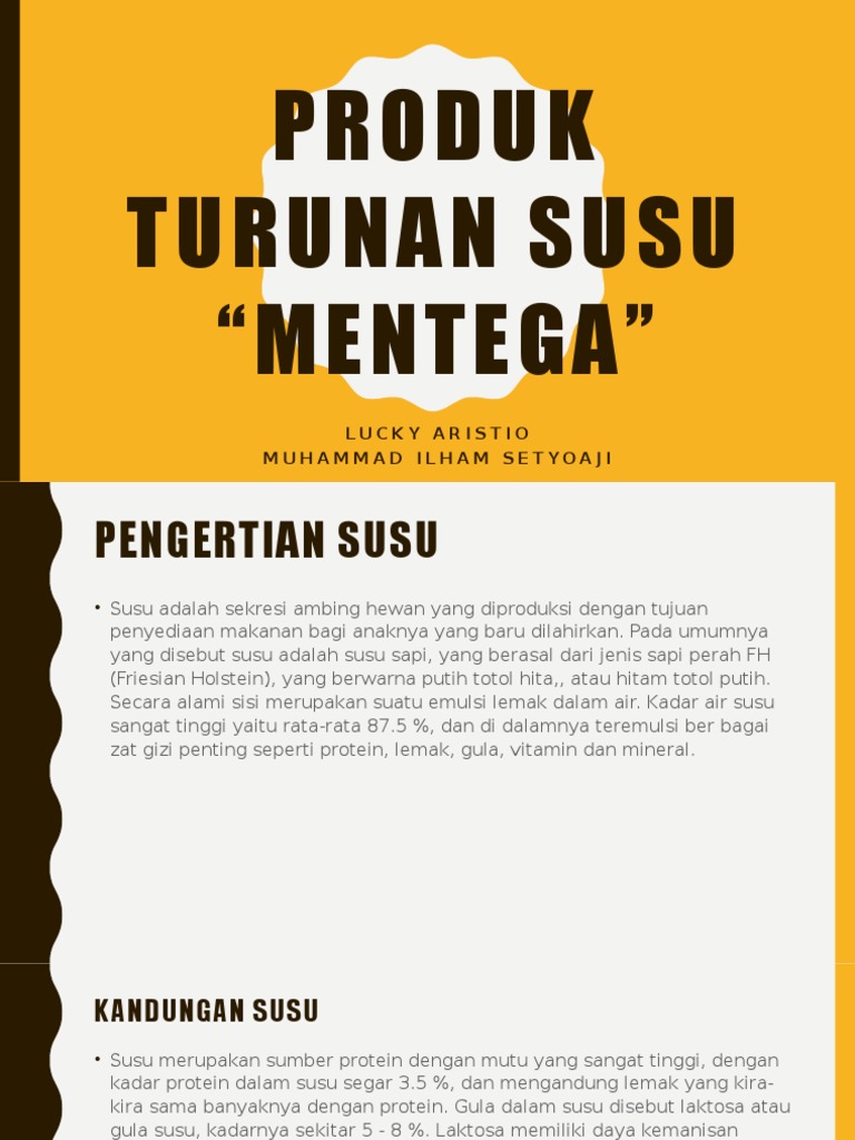 Produk Turunan Susu | PDF