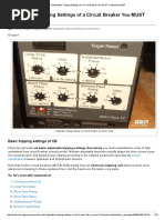Circuit Breaker Tripping Settings Explained | PDF | Electrical ...