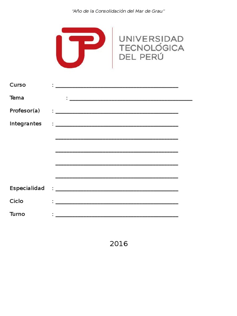 Caratula UTP Grupal | PDF