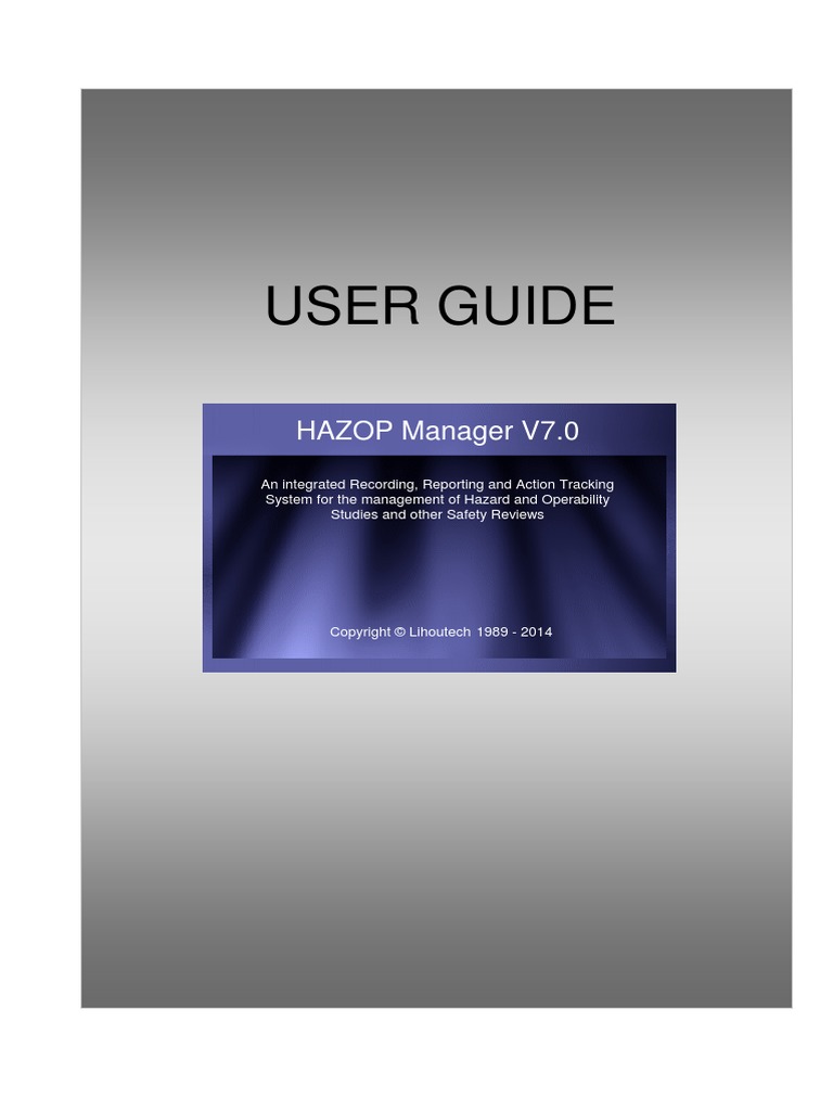 Hazop - Manua (HAZOP Manager Version 7.0) | PDF | Installation ...