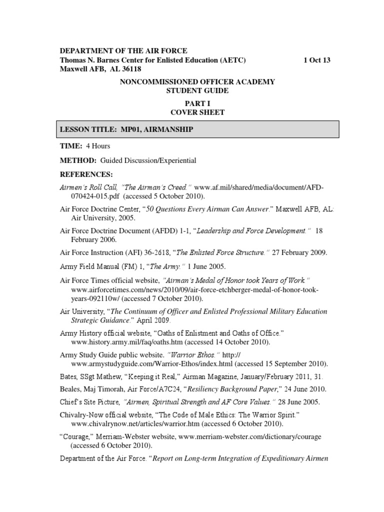 Airmen's Roll Call, "The Airman's Creed." WWW - af.mil/shared/media ...