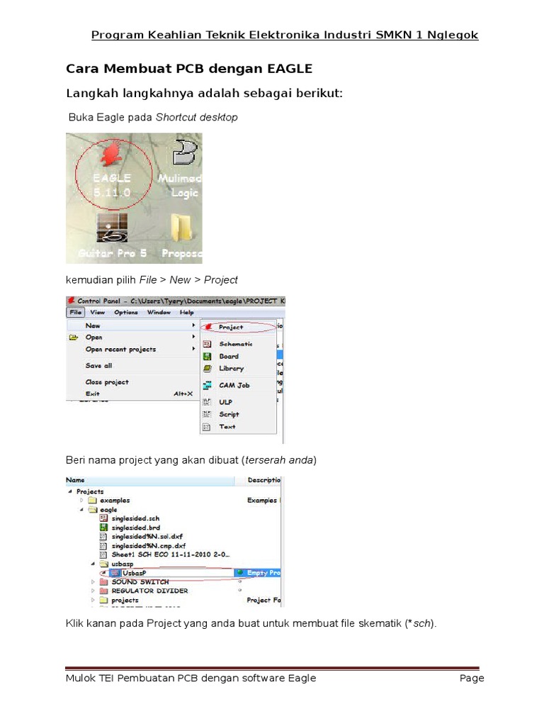 Membuat PCB Usb Eagle | PDF