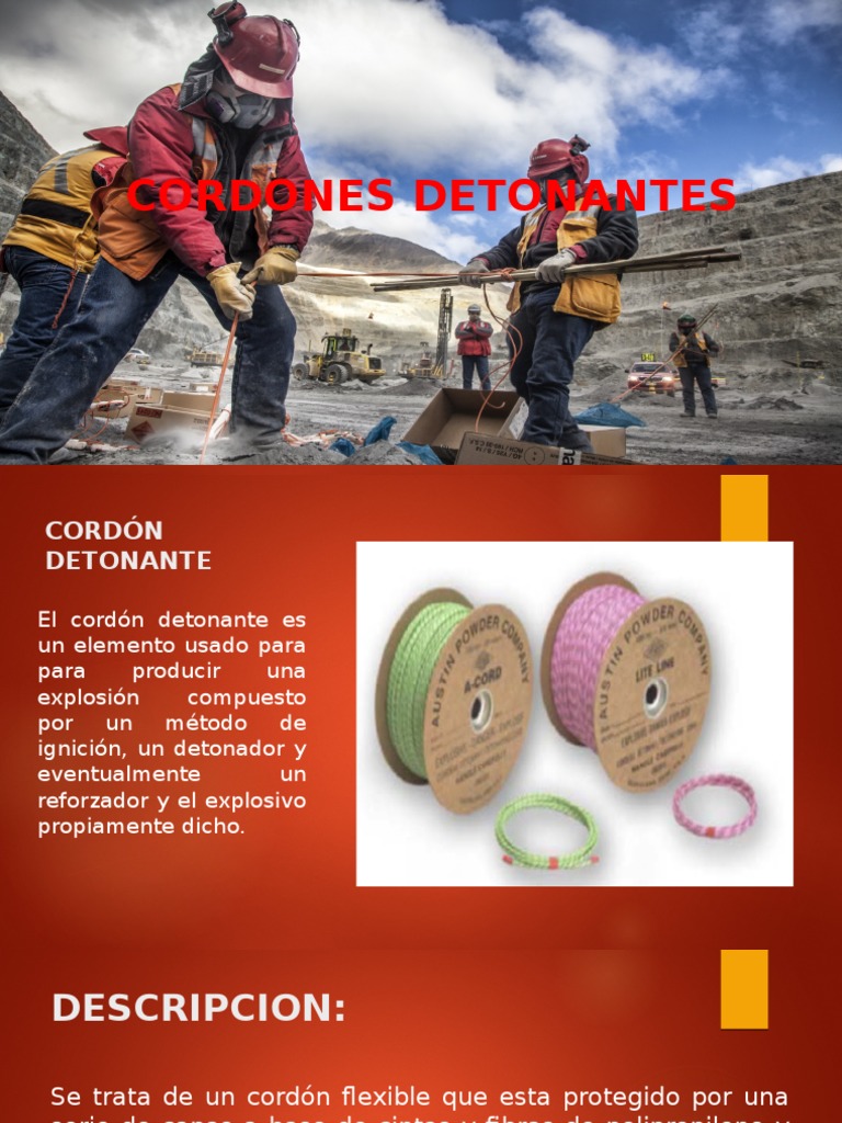 Cordones Detonantes | PDF | Material explosivo | Química