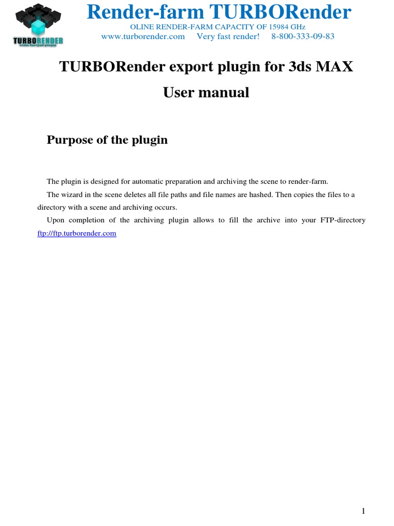 Turbo Render Plugin 3DS Manual - en | Download Free PDF | Computer ...