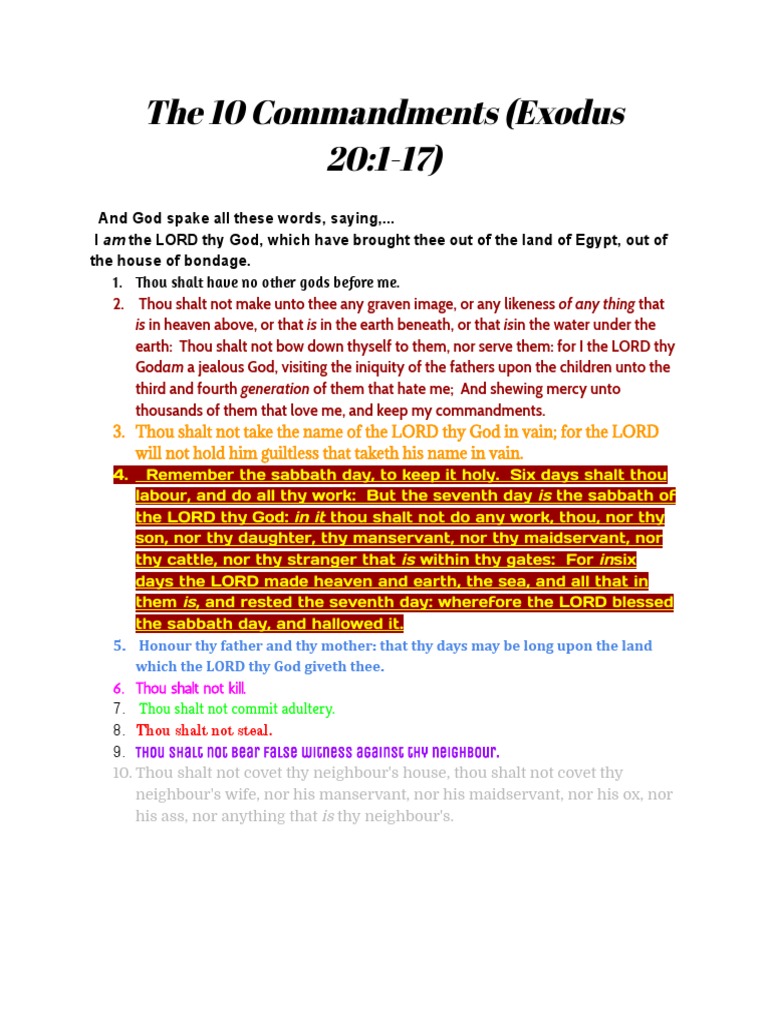 10 Commandments | PDF