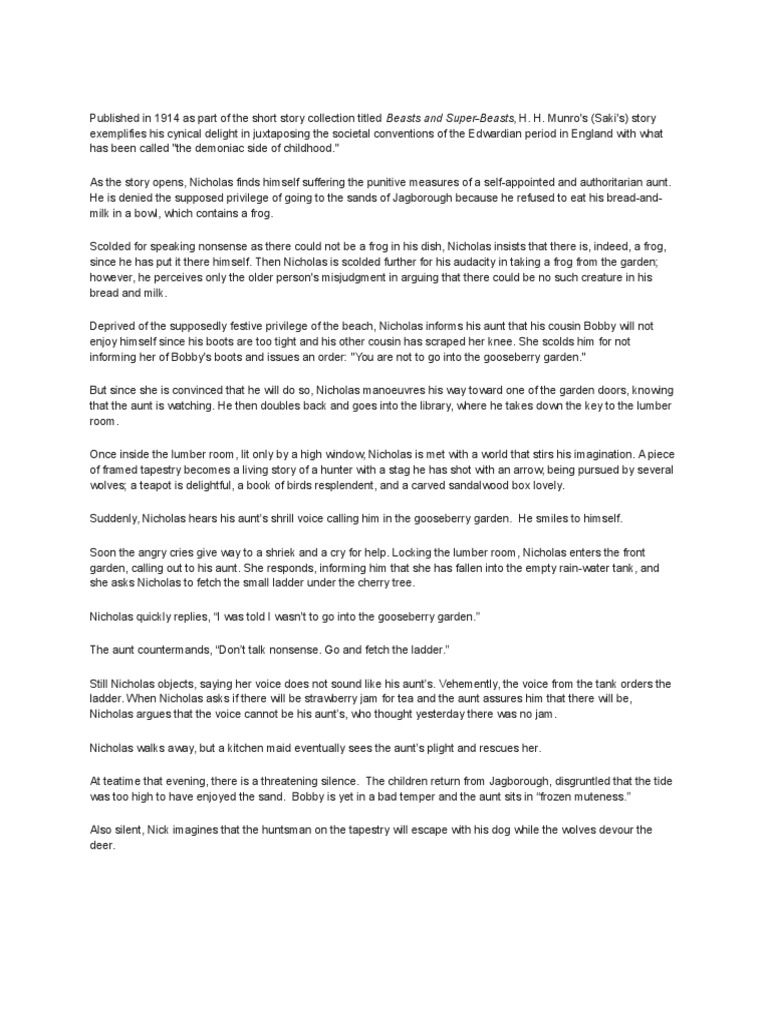 Lumber Room | PDF | Saki