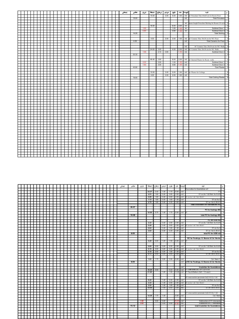 Quantity Survey Sheet.xls