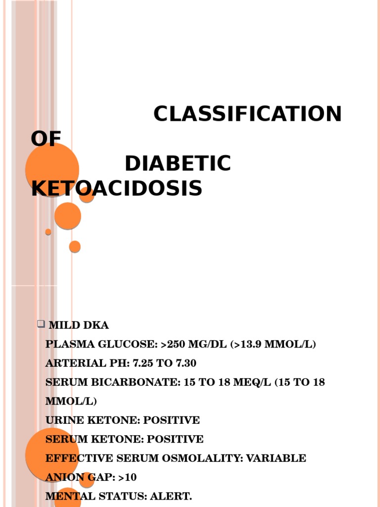 Classification OF Diabetic Ketoacidosis | PDF