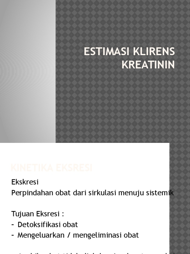 Panduan Klirens Kreatinin | PDF
