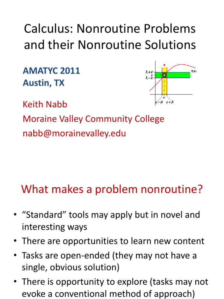 Calculus Non-Routine Problems and Solutions | PDF | Derivative | Tangent