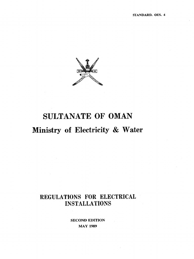 Regulations For Electrical Installations OMAN | PDF