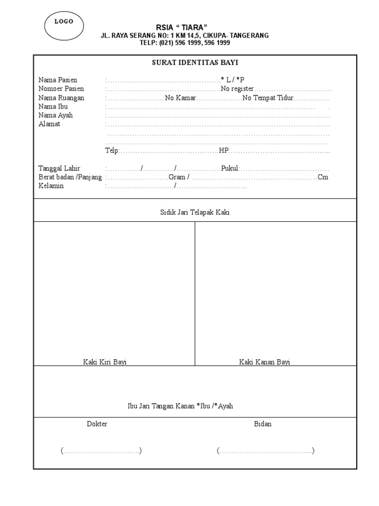 Form 12. Identitas Bayi | PDF | Griya & Taman