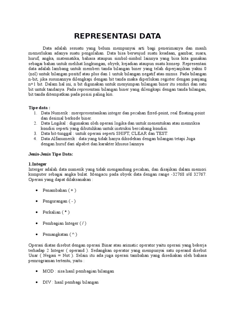 Representasi Data | PDF
