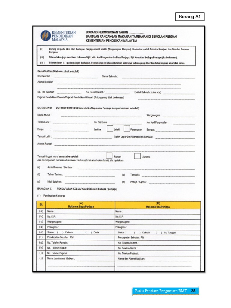 A1-Borang Permohonan | PDF