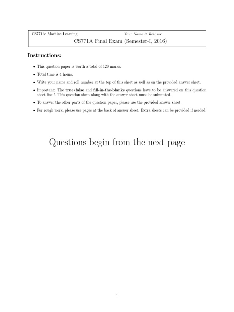 CS771 IITK EndSem Solutions | PDF | Principal Component Analysis | Cluster Analysis