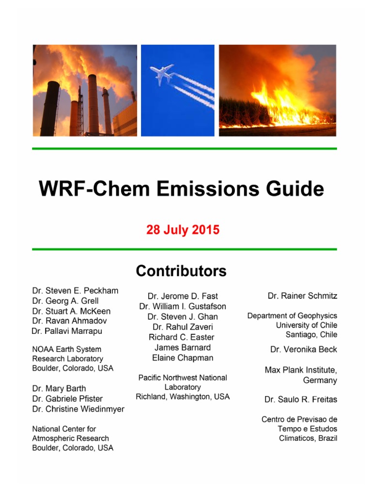 WRF-Chem Emissions Guide: An Overview of Generating Input Data Files for Chemical Mechanisms ...