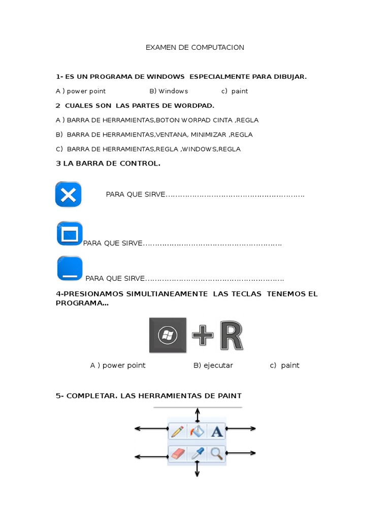 Examen de Computacion | PDF | Microsoft PowerPoint | Microsoft Word