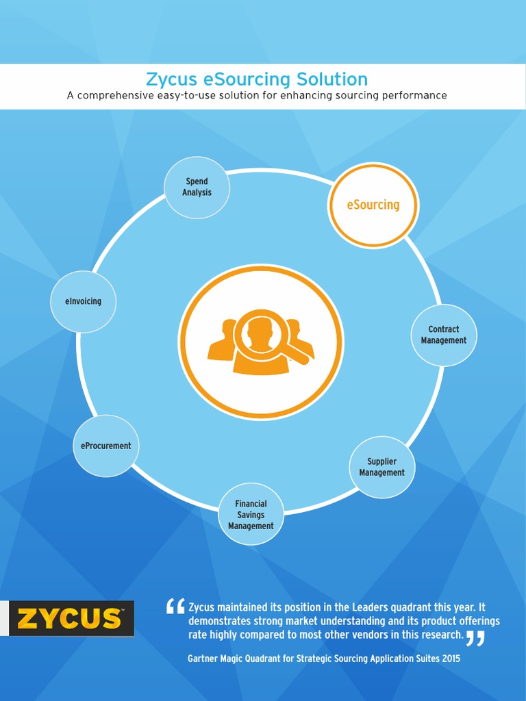Zycus eSourcing and Procurement Solutions | PDF