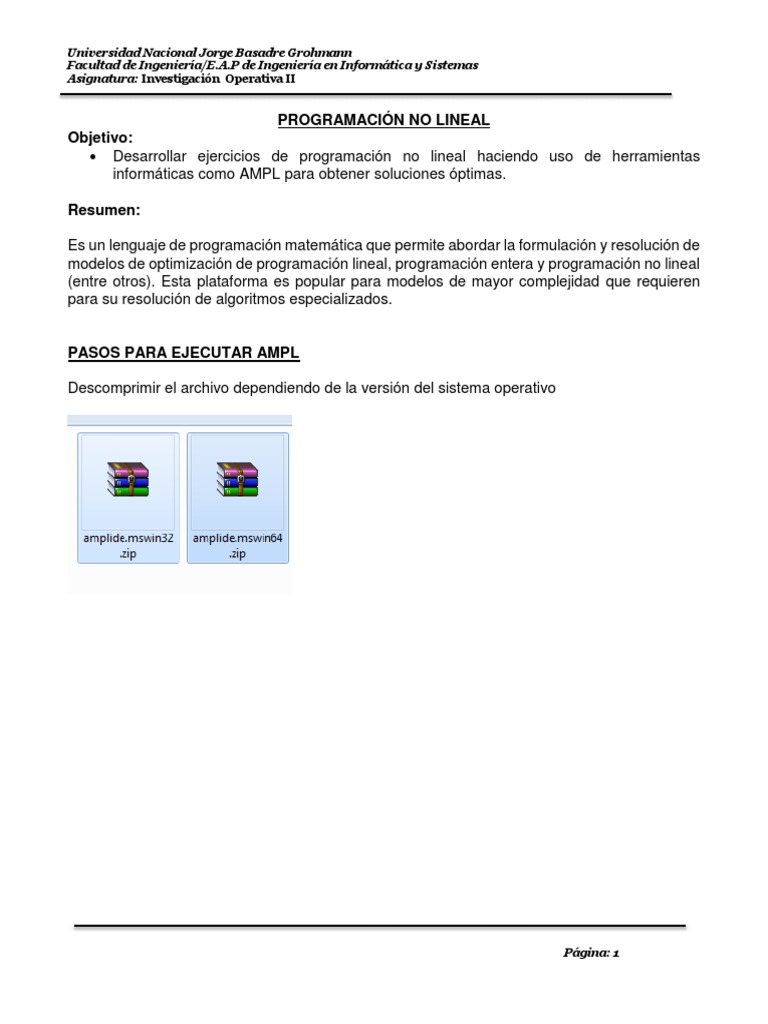 Practica Programacion No Lineal Ampl | PDF | Programación lineal | Programación de computadoras