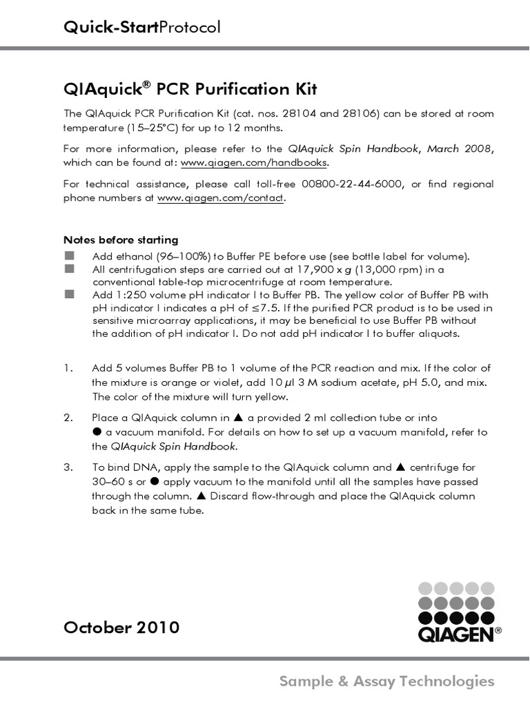 QIAquick-PCR-Purification-Kit-EN.pdf | Polymerase Chain Reaction ...