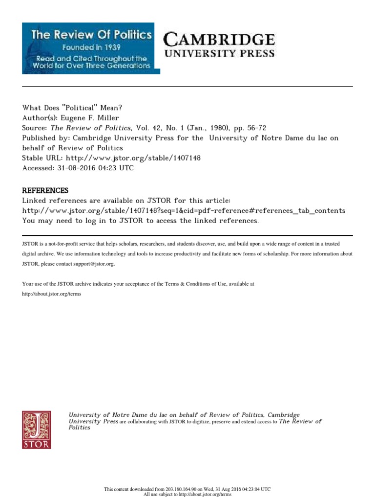 What Does 'Political' Mean | PDF | Aristotle | Phenomenology (Philosophy)