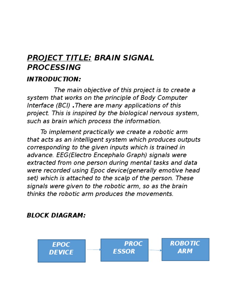 Brain Signal Processing | PDF