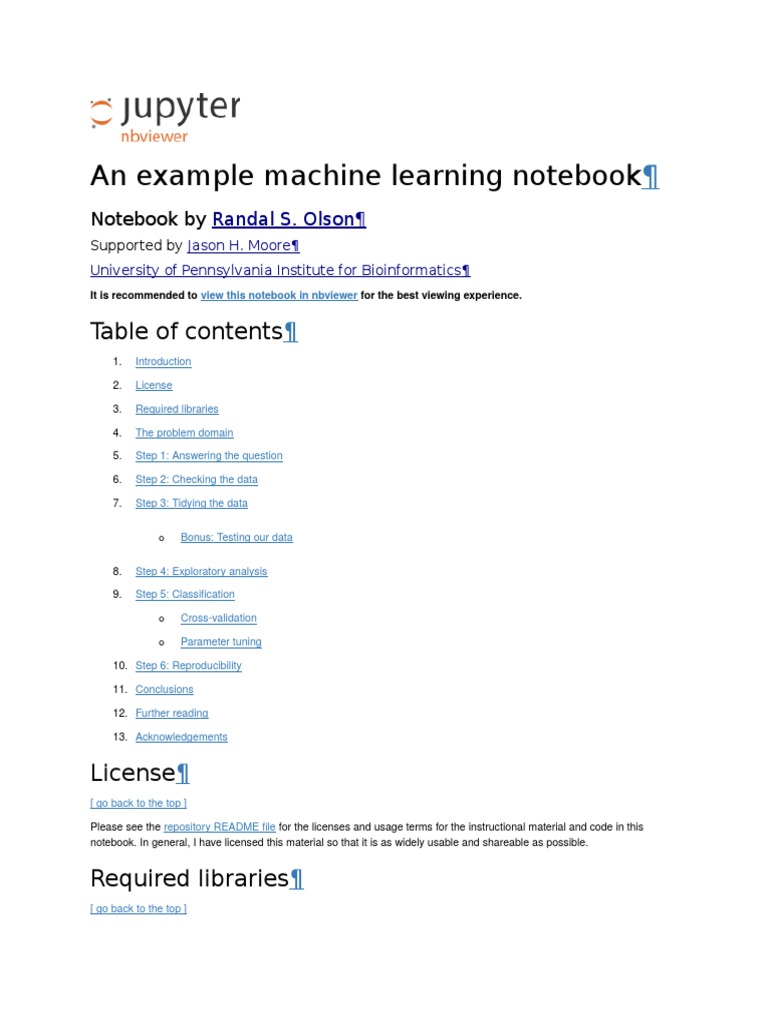 An Example Machine Learning Notebook | Download Free PDF | Test Set ...