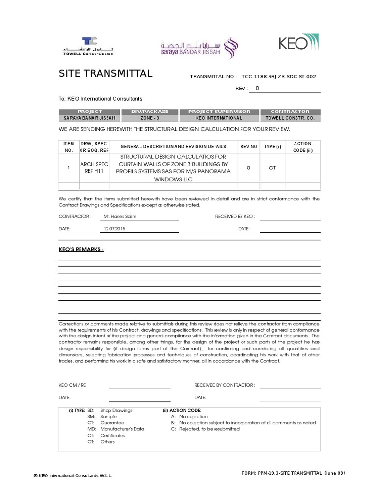002 Curtain Wall Calculations | PDF