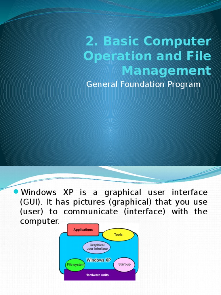 Basic Computer Operation and File Management: General Foundation ...