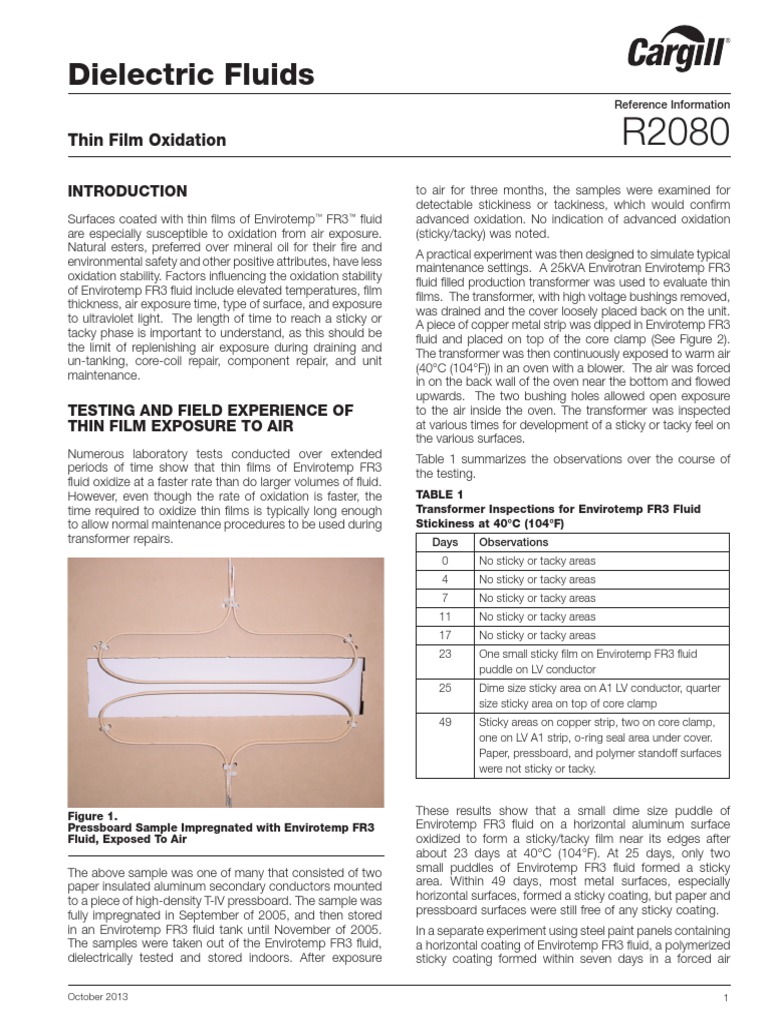 Cargill Thin Film Oxidation | PDF | Viscosity | Transformer