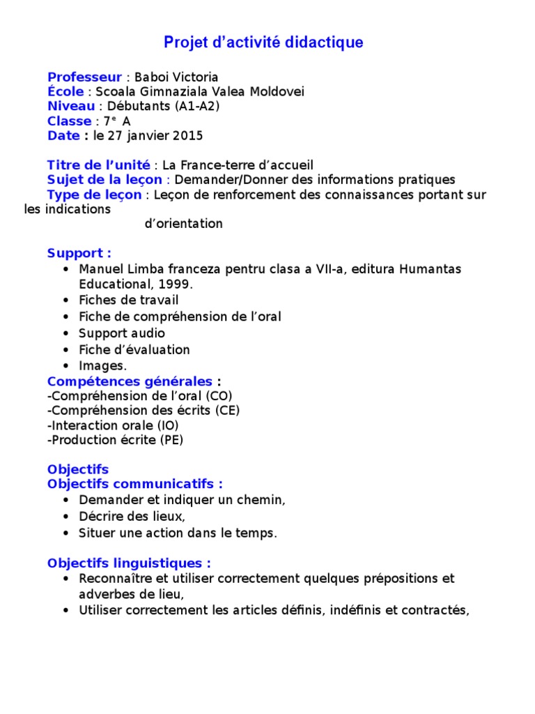 Demander Des Informations | PDF | Devoirs