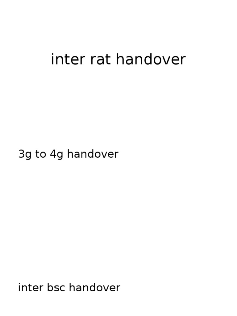 Inter Rat Handover | PDF
