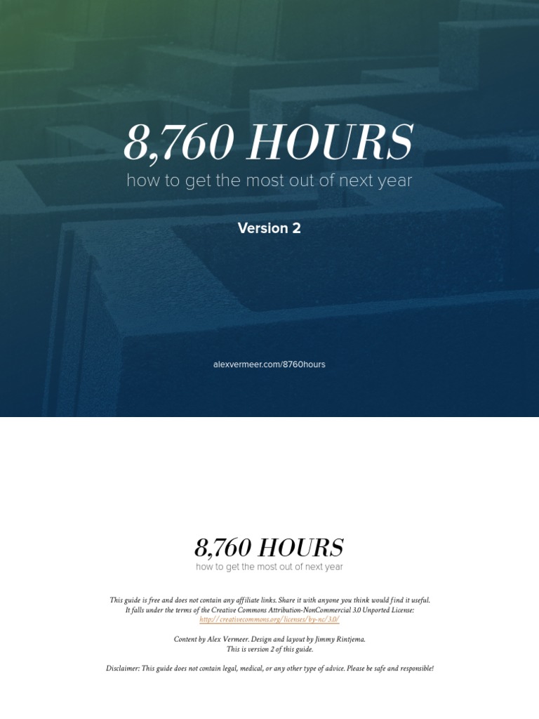 8 760 Hours How To Get The Most Out Of Next Year Pdf