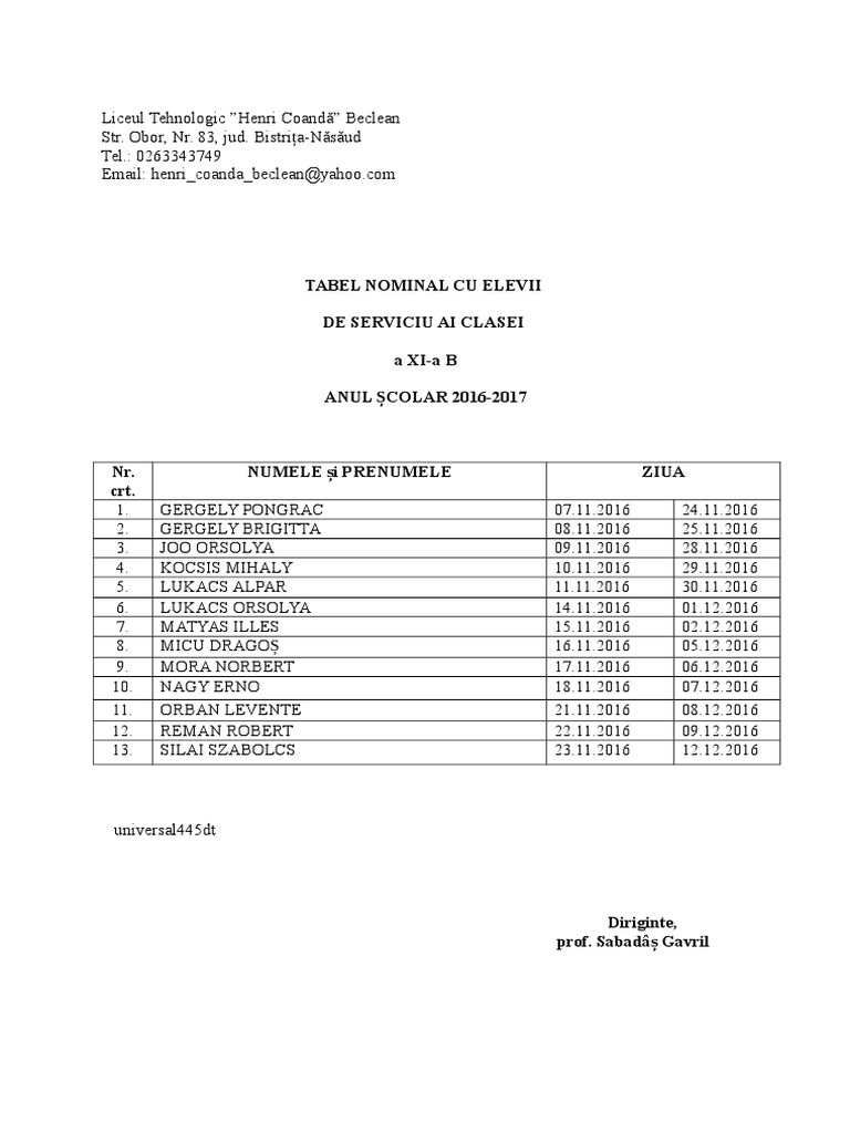 Tabel Navetisti | PDF