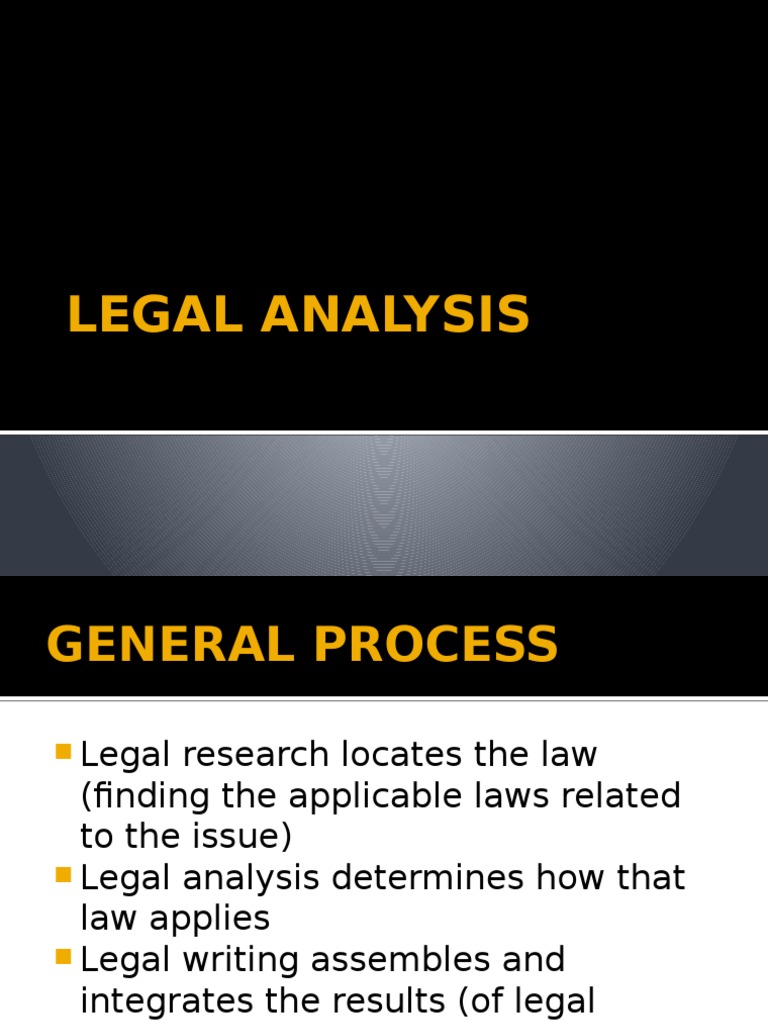 Legal Analysis | PDF