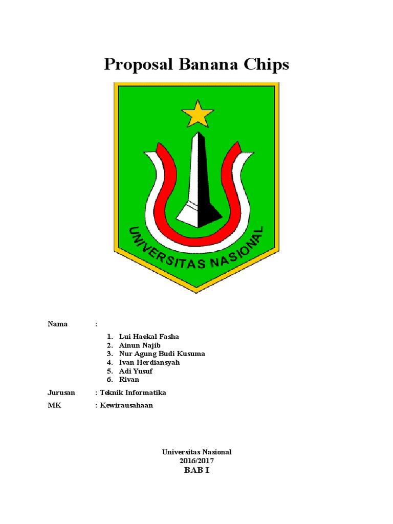 Proposal Usaha Banana Chips | PDF
