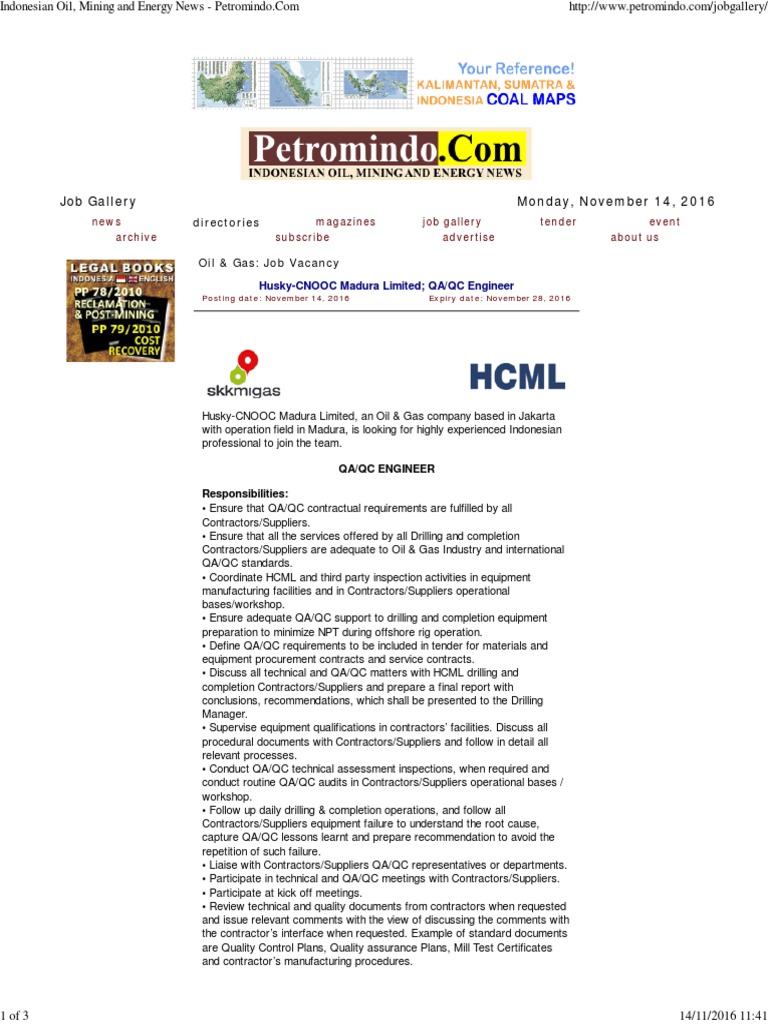 Indonesian Oil, Mining and Energy News - Petromindo | PDF | Quality Assurance | Engineering