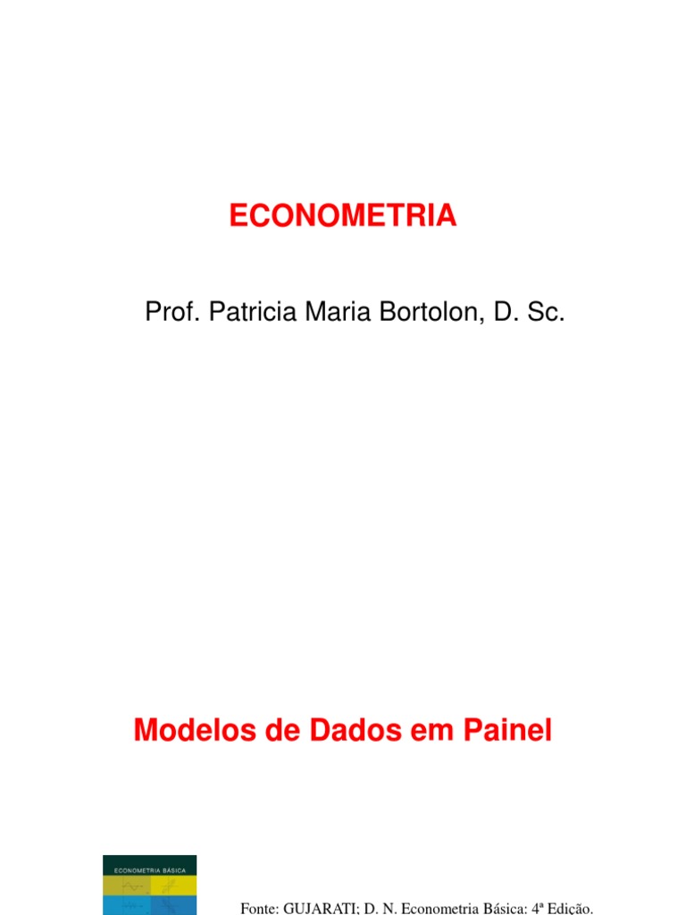 Econometria - Dados em Painel PDF | PDF | Regressão linear | Tempo