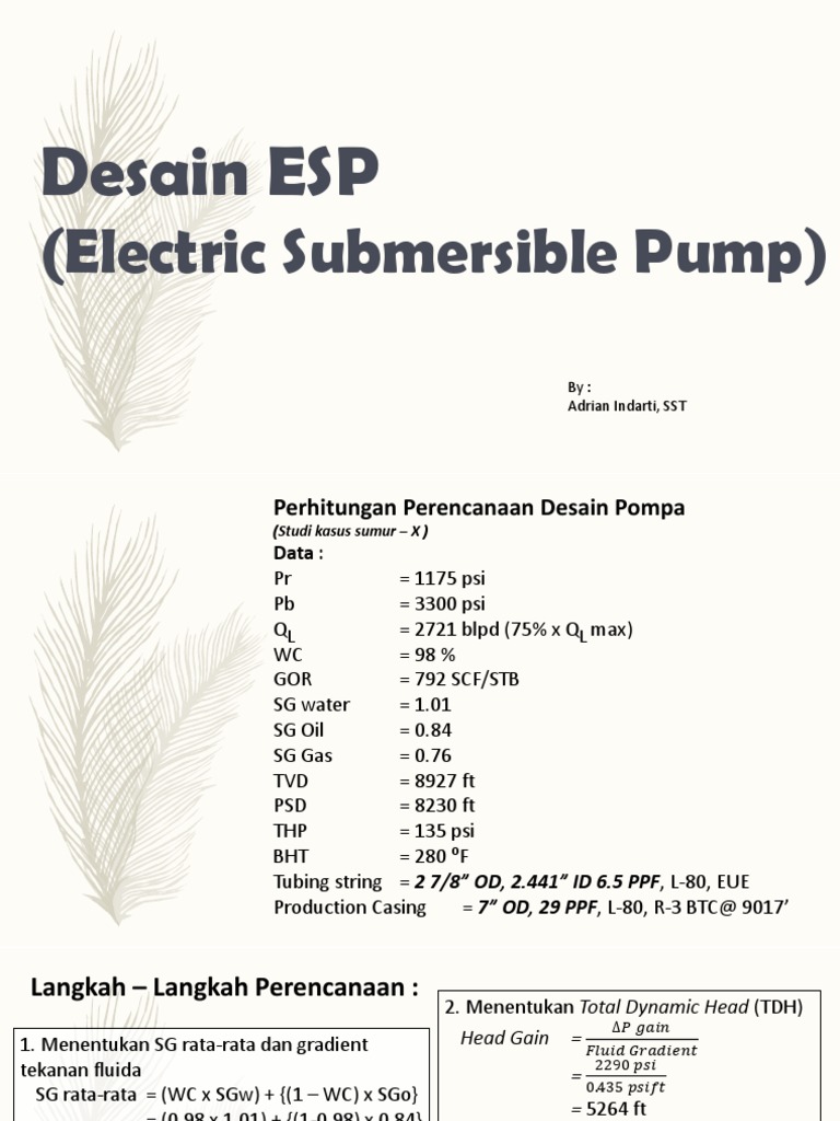 Desain Pompa ESP TRW Reda G-62 | PDF