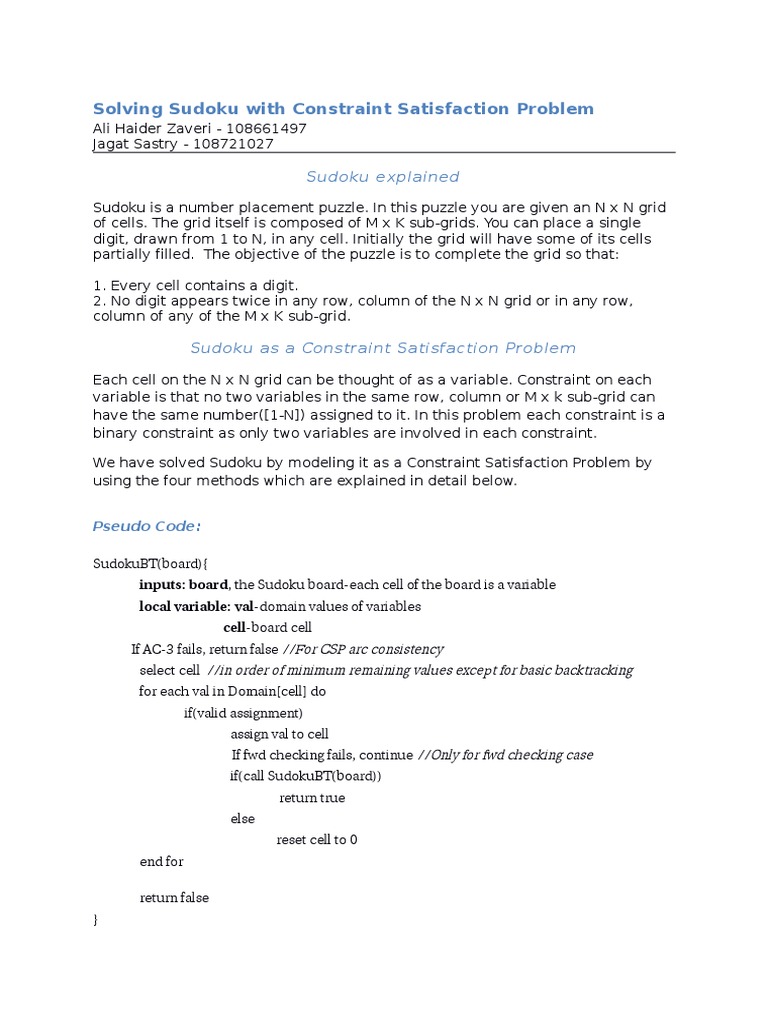 Sudoku Report | PDF | Applied Mathematics | Theoretical Computer Science