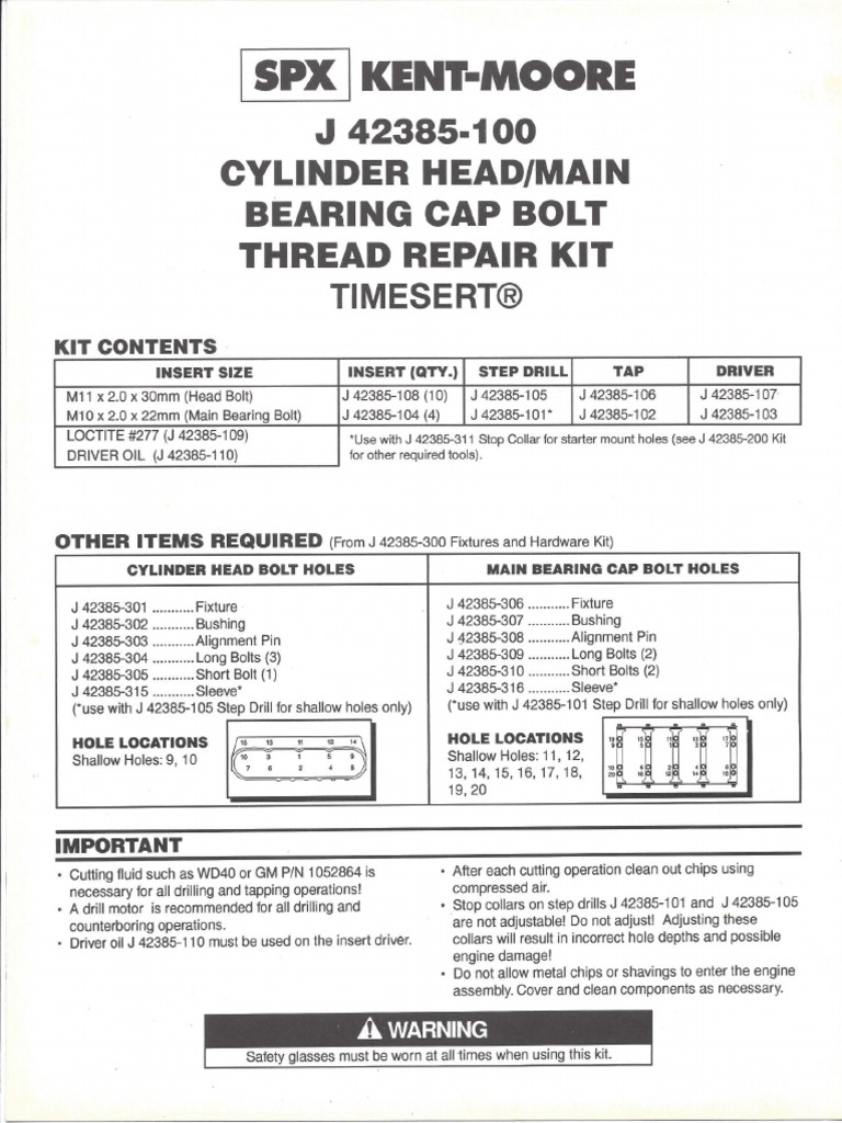 Kent Moore J-42385-100 | PDF