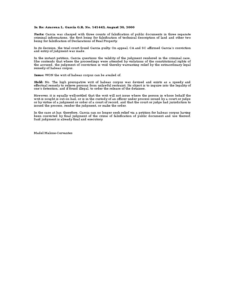 Homicide Conviction and Habeas Corpus Denial | PDF
