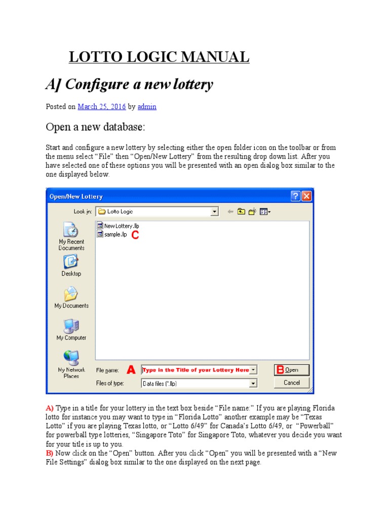 Lotto Logic 2000 Pro User Manual | PDF | Lottery | Powerball