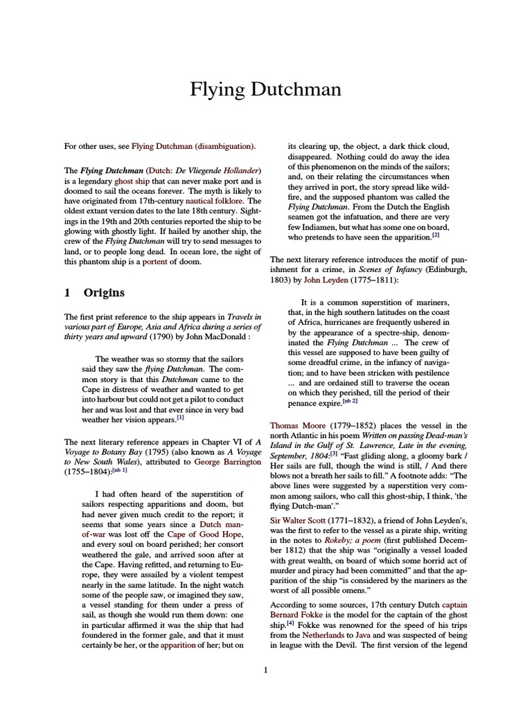 Flying Dutchman | Fiction & Literature